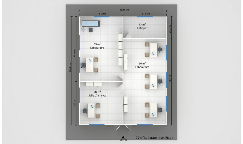 129m2 Cabinet médical modulaire - Modulaire concept 45